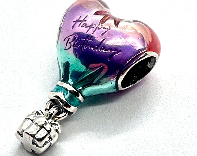 Authentic Pandora Charms, Happy Birthday Hot Air Balloon Charm/pandora ...