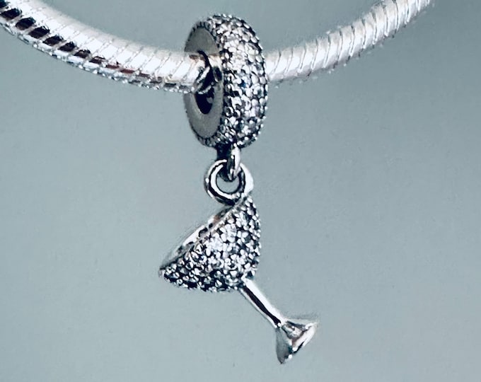 Pandora Charms/pandora Pave Cocktail Glass Night Out 5700302318951 ...