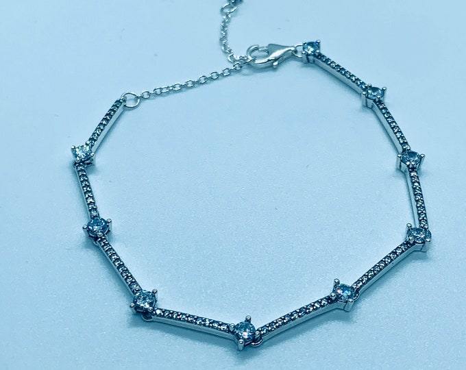 Authentic Pandora Sparkling Pave BARS Bracelet SILVER / Pandora Ring ...