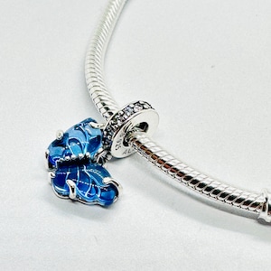 Pandora Charms, Pandora Blue Murano Glass Butterfly Dangle Charm ...