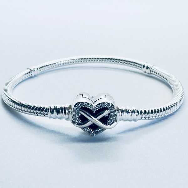 Pandora Bracelet Infinity Heart Clasp - Etsy UK