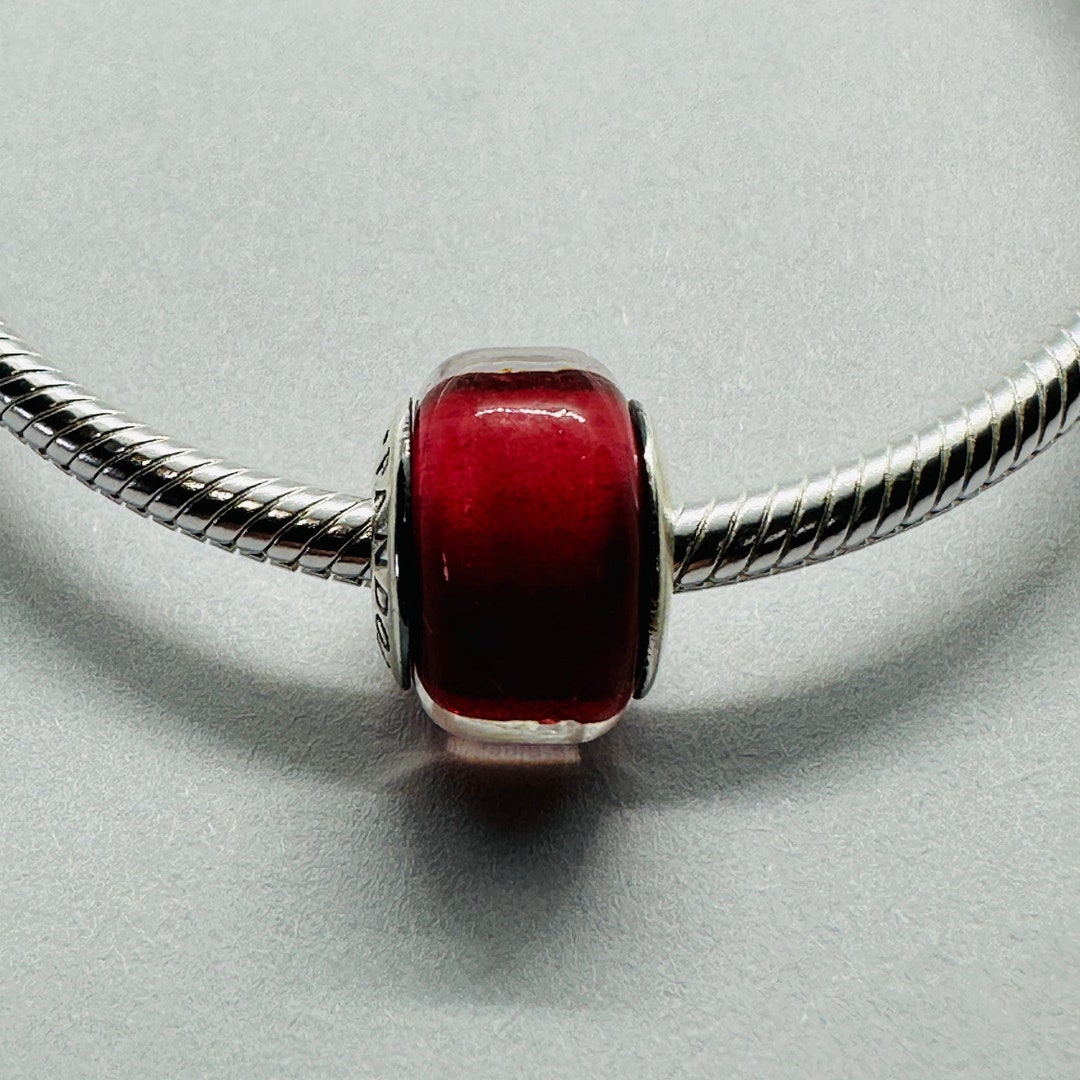 Authentic Pandora Charm, Pandora MINI Murano RED Charm /pandora Murano ...
