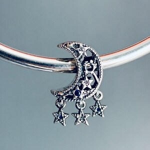 Authentic Pandora Silver Star & Crescent Moon Charm 799643C01 /pandora ...