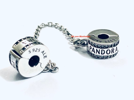 Pandora Logo Signature SILVER SAFETY CHAIN 792057CZ-05 - Etsy