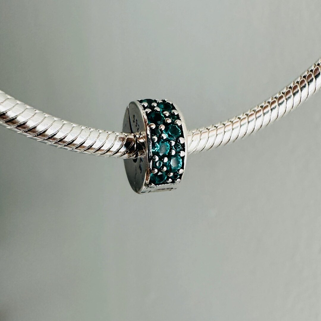 Authentic Pandora Charms/ Pandora Pave Turquoise Clip Charm #791678c01 ...