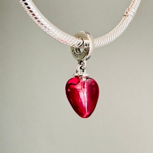 Pandora Charms, Pandora Love Potion Women's Murano Glass Heart Dangle ...