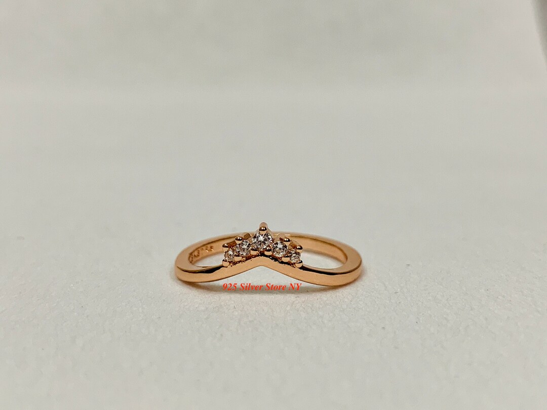 Rose Gold Tiara Wishbone Ring CZ / Pandora Bracelet /pandora Charm ...