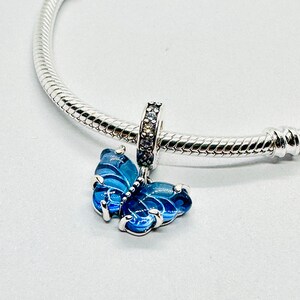Pandora Charms, Pandora Blue Murano Glass Butterfly Dangle Charm ...