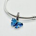 Pandora Charms Pandora Blue Murano Glass Butterfly Dangle - Etsy