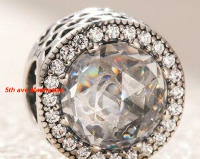 Authentic Pandora Charm Silver Radiant Hearts Charm CLEAR, Pandora ...