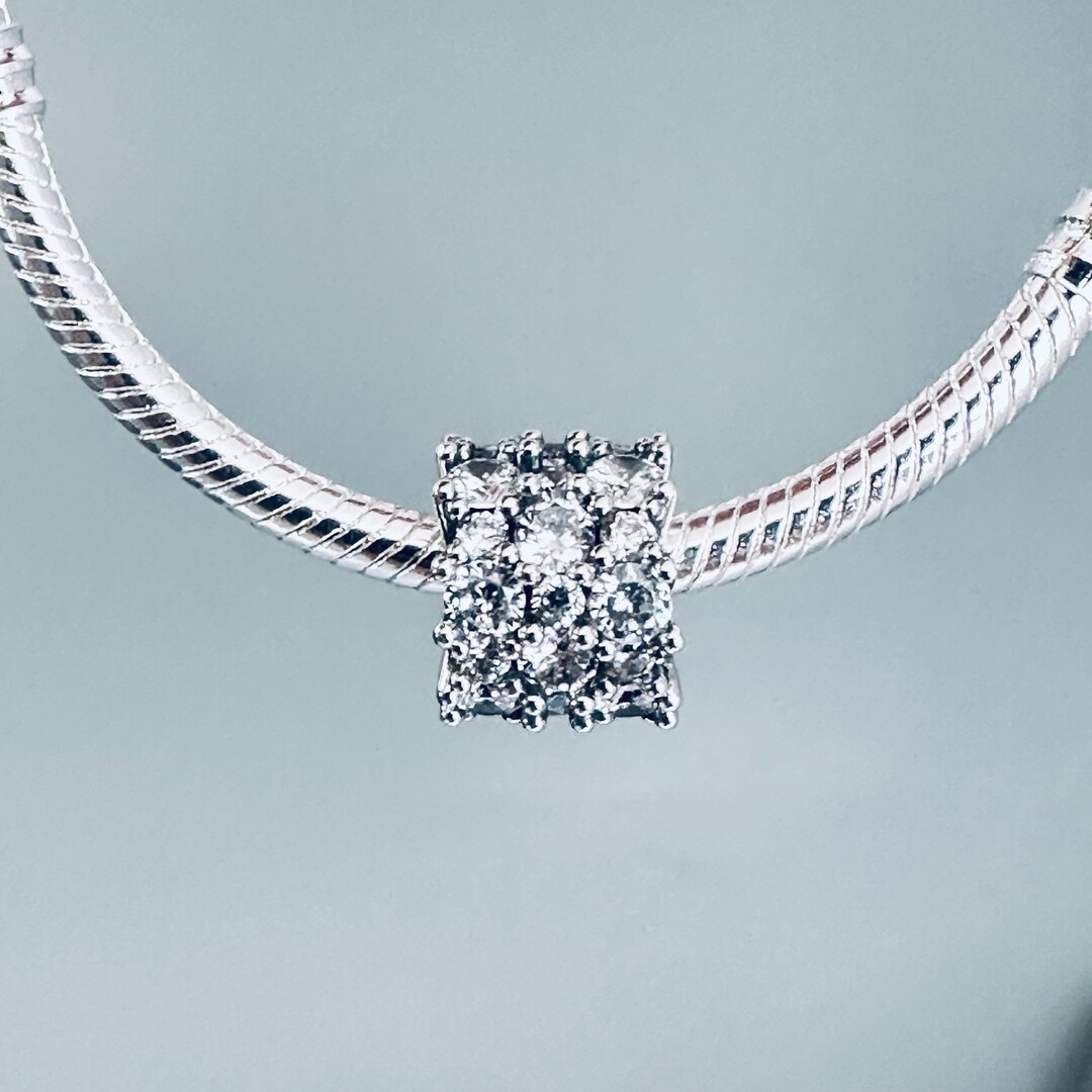 Pandora Charms, Pandora CLEAR Sparkle Charm 798487C01 /pandora Bracelet ...