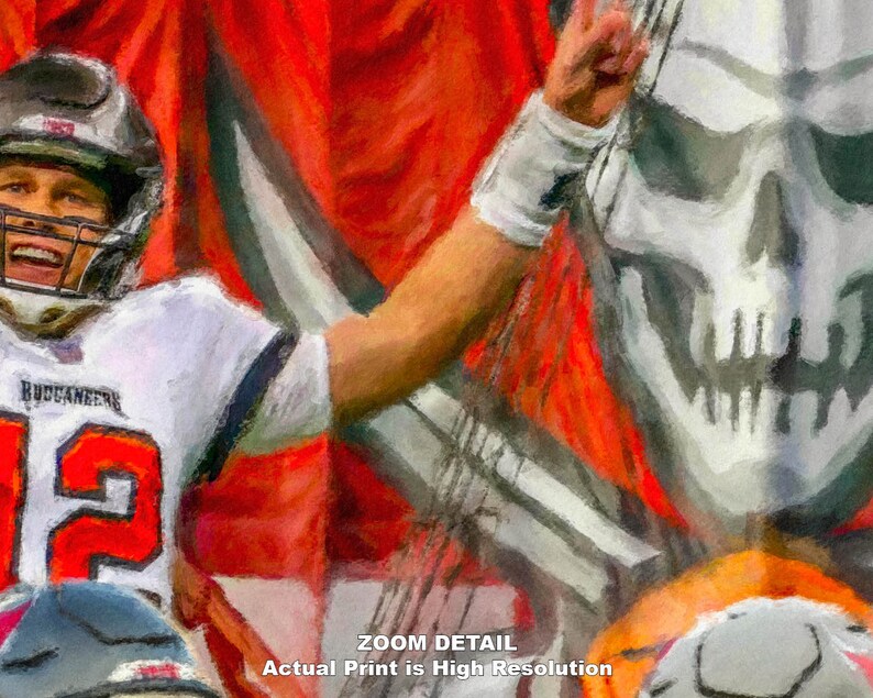 Tom Brady Quarterback Tampa Bay Buccaneers Bucs NFL Football 8x10-48x36 ...