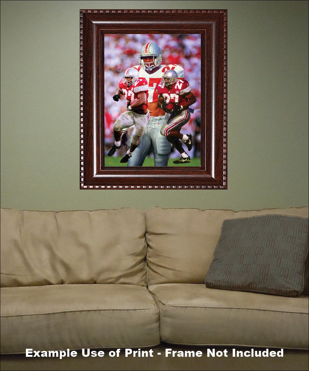 Eddie George Ohio State Buckeyes Art 01 College Football CHOICES 8x10 ...