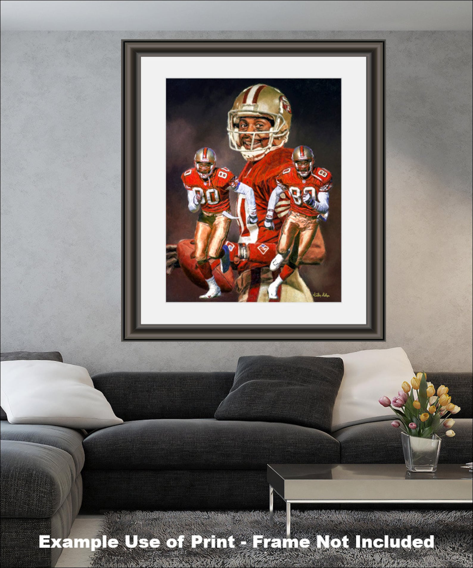 Jerry Rice San Francisco 49ers 3 NFL Football Art Print 11x14 - 48x36 ...