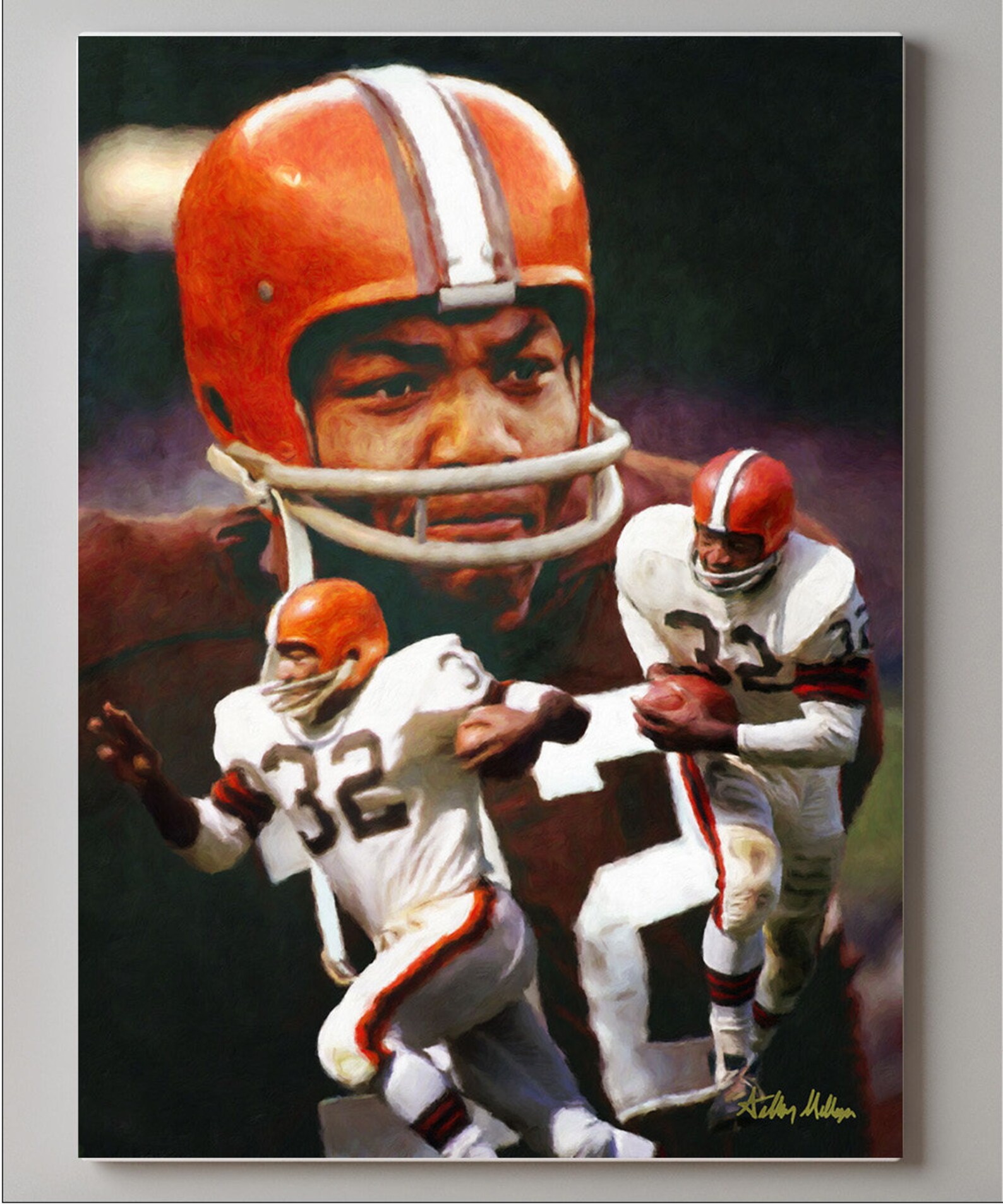 Jim Brown Cleveland Browns Running Back 1 NFL Football Art | Etsy