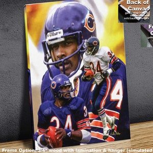 Walter Payton Chicago Bears Running Back 3 NFL Football Art Print 11x14 ...