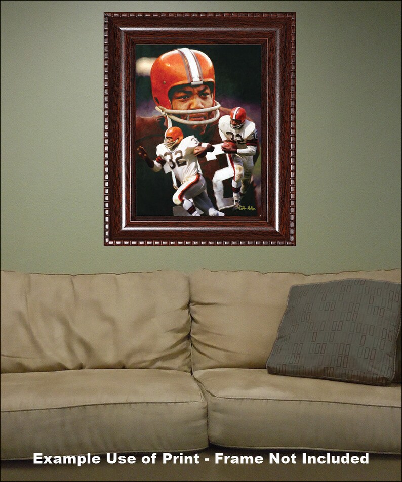 Jim Brown Cleveland Browns Running Back 1 NFL Football Art | Etsy