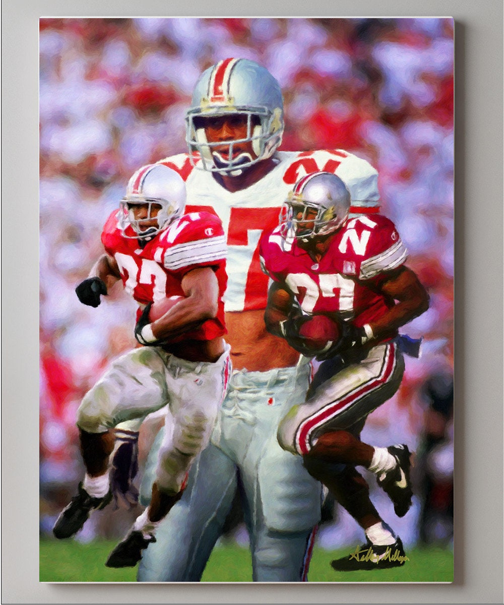 Eddie George Ohio State Buckeyes Art 01 College Football CHOICES 8x10 ...