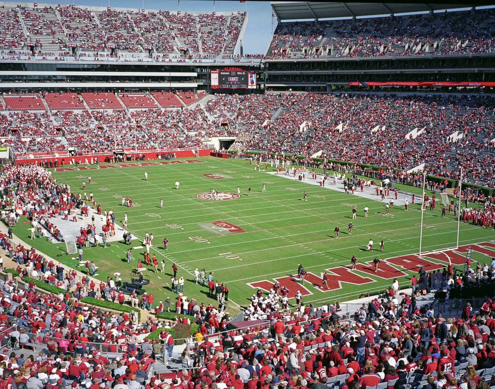 Alabama Crimson Tide Bryant-denny Football Stadium Field Sizes: 8x10 ...