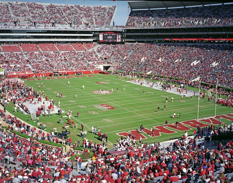 Alabama Crimson Tide Bryant-denny Football Stadium Field Sizes: 8x10 ...