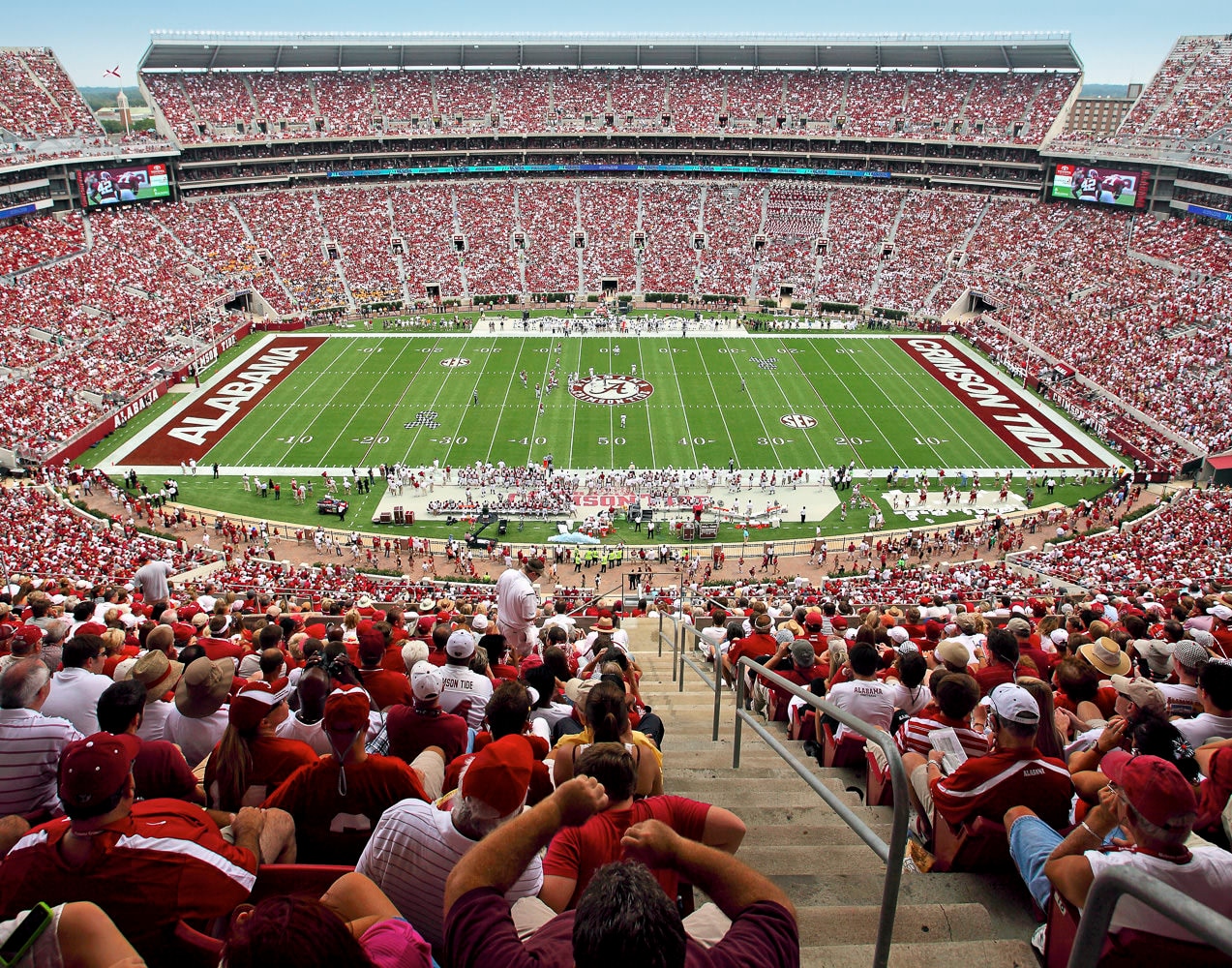 Alabama Crimson Tide Bryant-denny Football Stadium Field Sizes: 8x10 ...