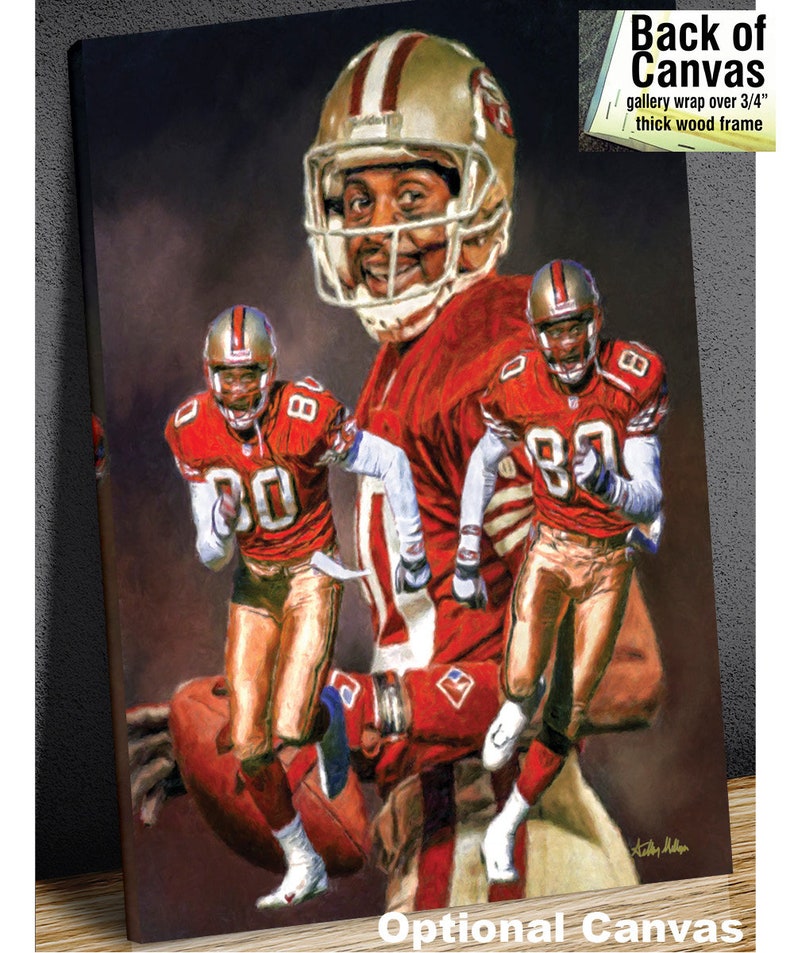 Jerry Rice San Francisco 49ers 3 NFL Football Art Print 11x14 - 48x36 ...
