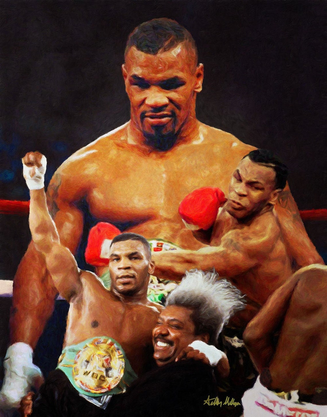 Mike Tyson Boxer Knock Out Boxing Art Print 11x14 48x36 - Etsy