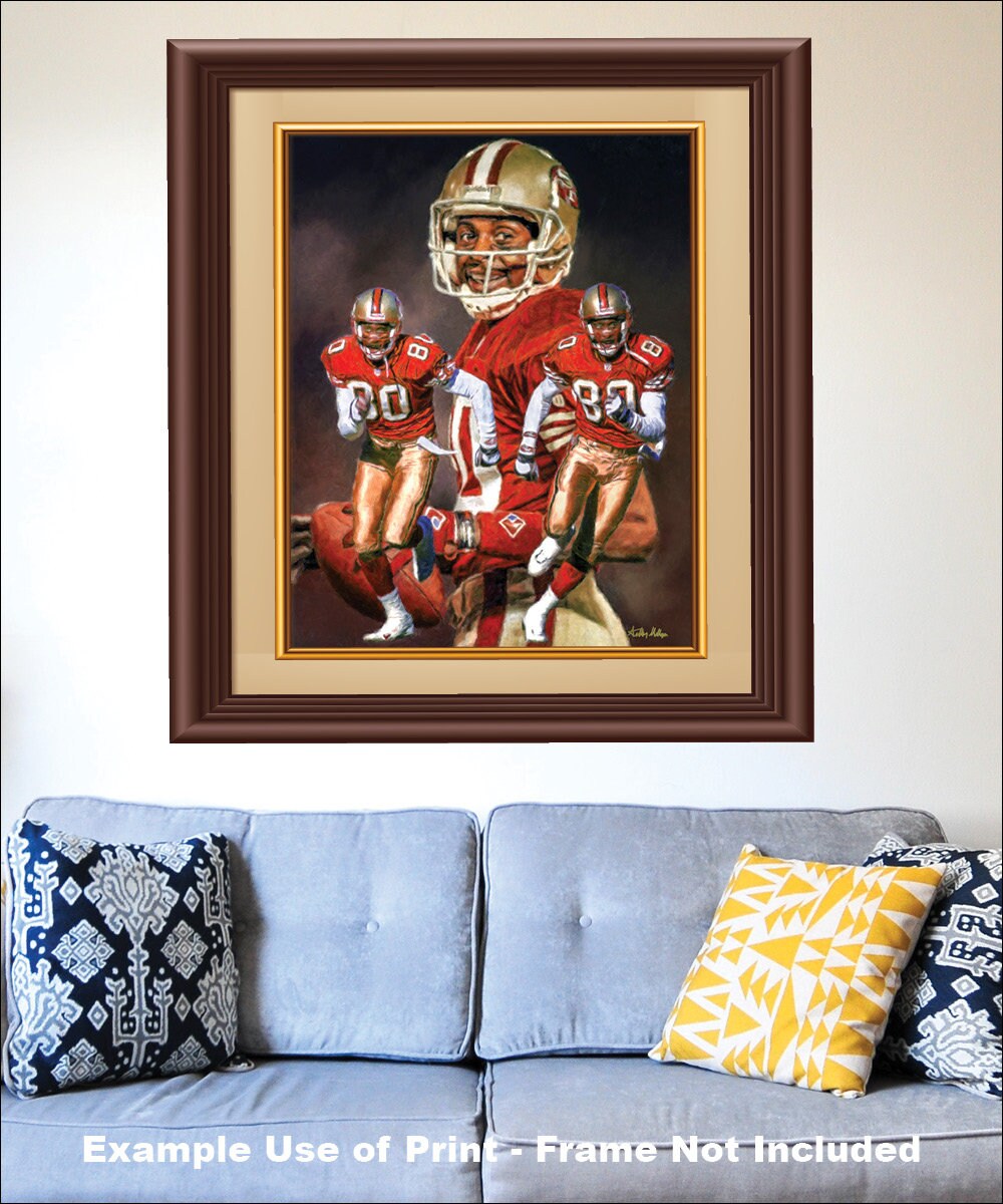 Jerry Rice San Francisco 49ers 3 NFL Football Art Print 11x14 - 48x36 ...