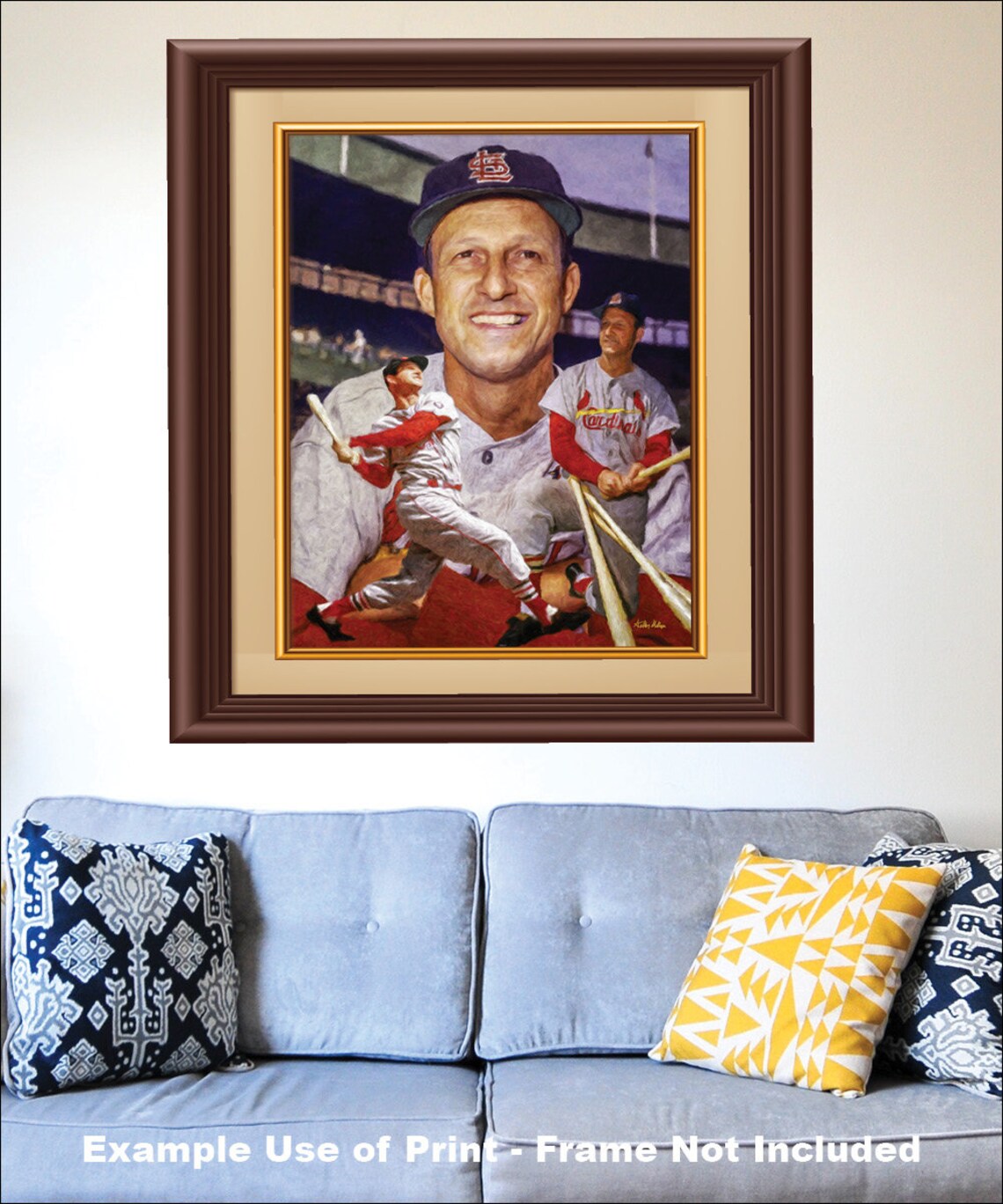 Stan Musial St Louis Cardinals MLB Baseball Busch Stadium Art Print ...