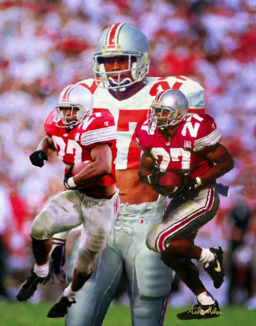 Eddie George Ohio State Buckeyes Art 01 College Football CHOICES 8x10 ...