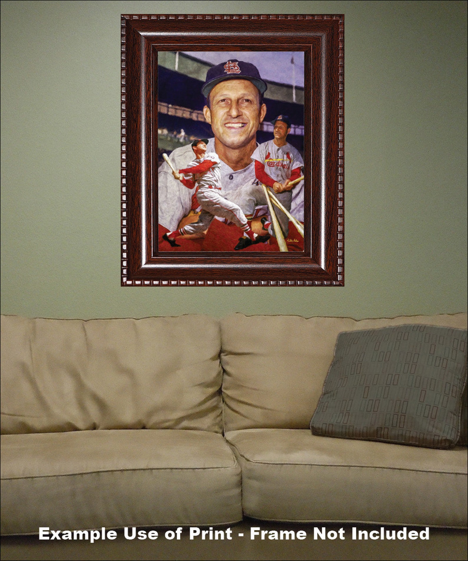 Stan Musial St Louis Cardinals MLB Baseball Busch Stadium Art Print ...