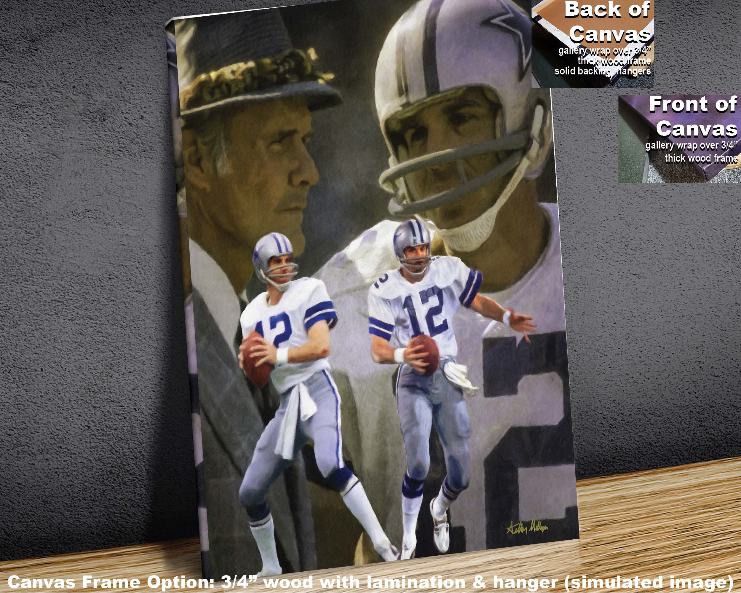 Roger Staubach Dallas Cowboys HOF Super Bowl Champion QB Quarterback ...