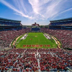 Alabama Crimson Tide Bryant-denny Football Stadium Field Sizes: 8x10 ...