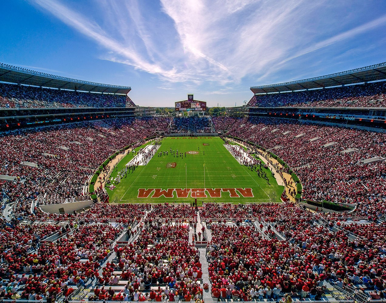 Alabama Crimson Tide Bryant-denny Football Stadium Field Sizes: 8x10 ...