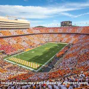 Tennessee Volunteers Neyland Stadium UT Vols NCAA Football Checkerboard ...