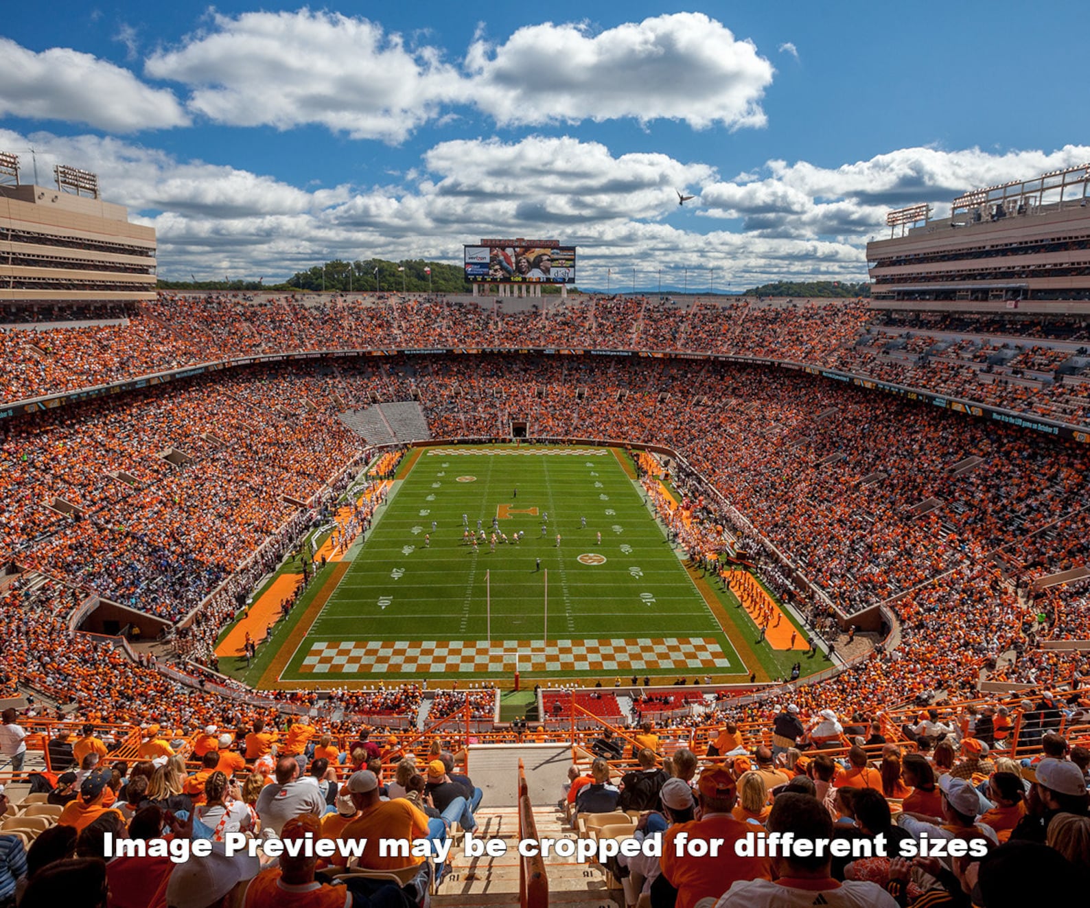 Tennessee Volunteers Neyland Stadium UT Vols NCAA Football Checkerboard ...