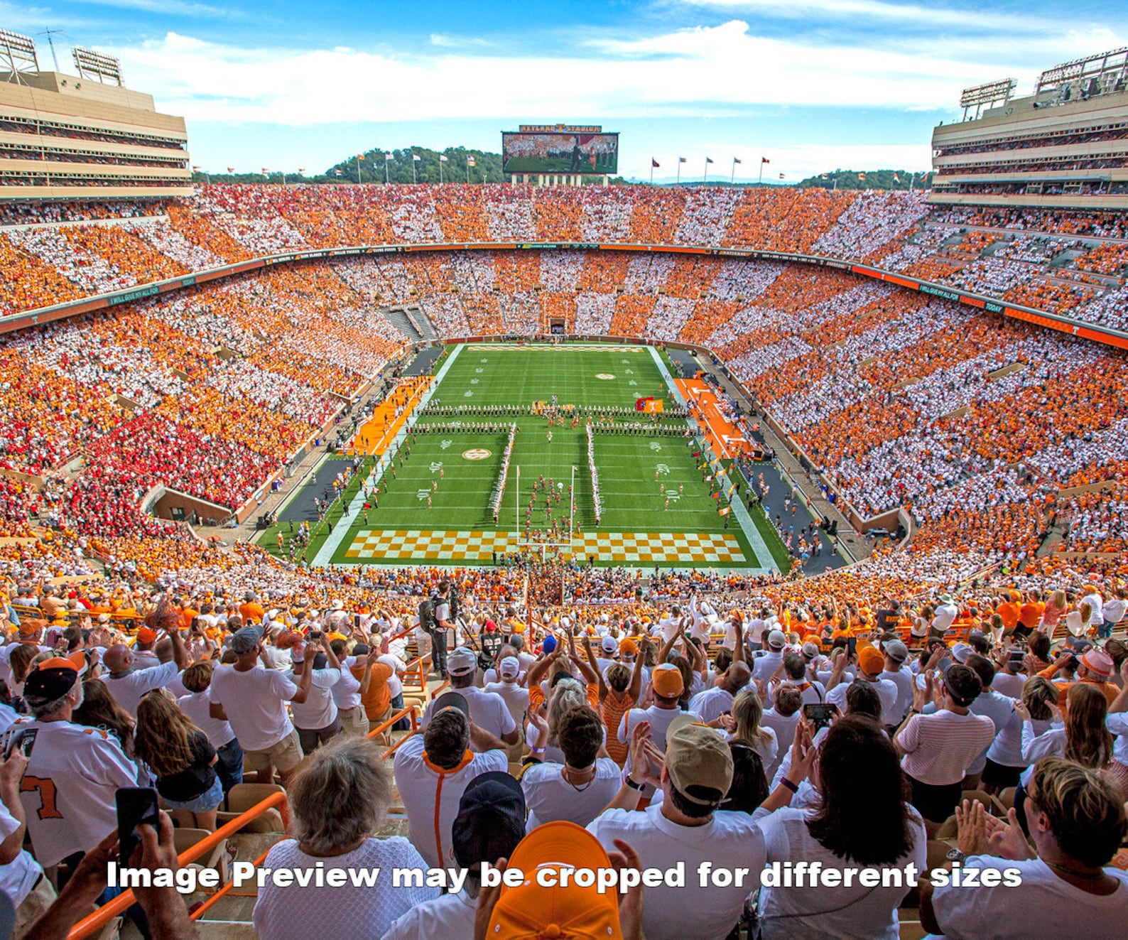 Tennessee Volunteers Neyland Stadium UT Vols NCAA Football Checkerboard ...
