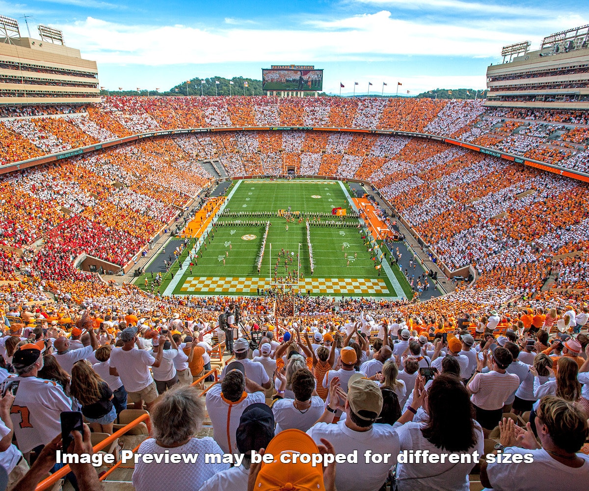 Tennessee Volunteers Neyland Stadium UT Vols NCAA Football Checkerboard ...