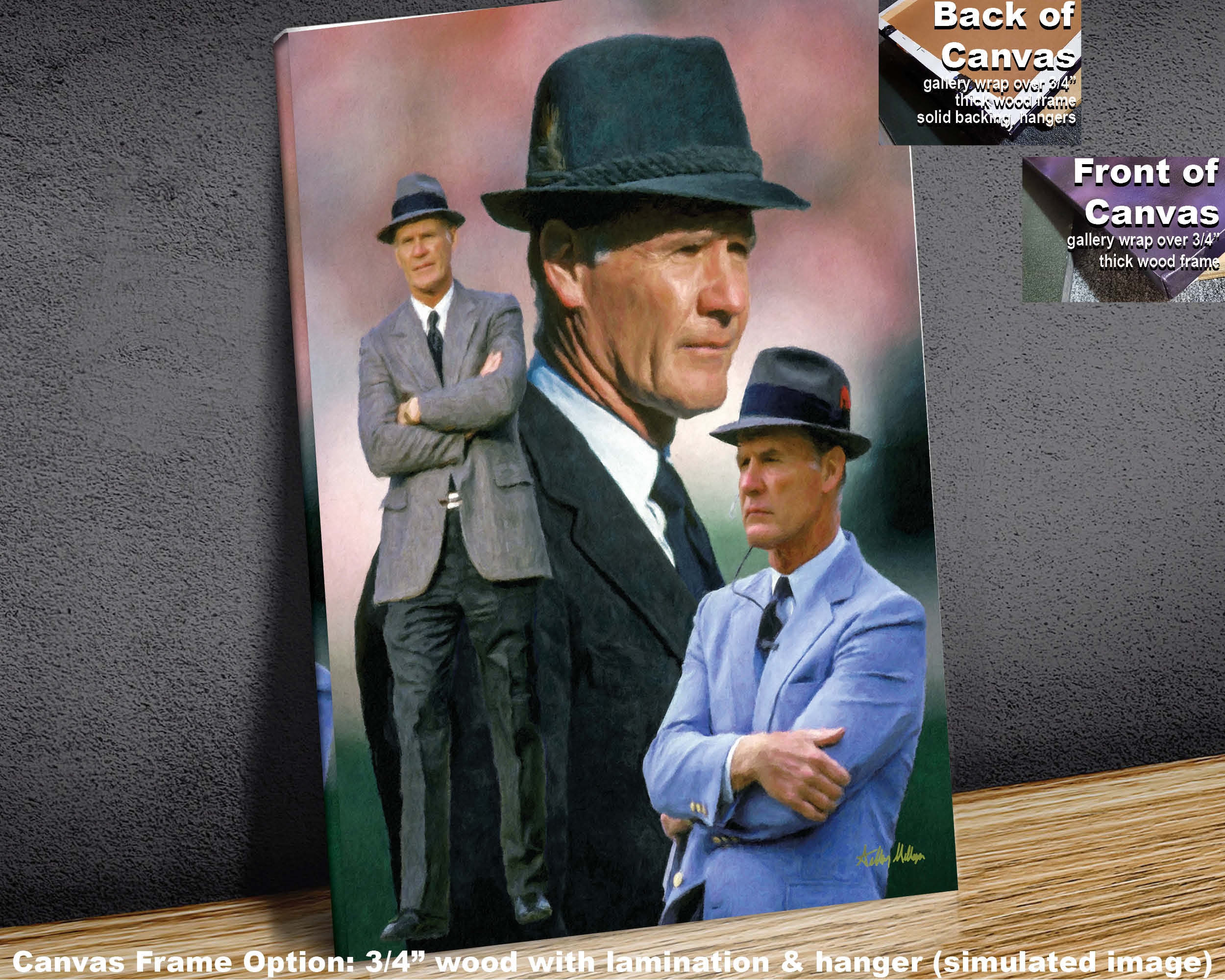 Tom Landry Dallas Cowboys Legendary NFL Football HOF Hall of Fame Head ...