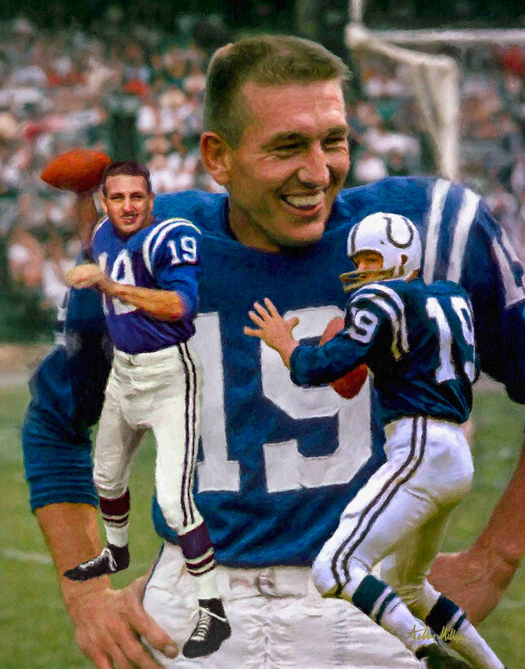 Johnny Unitas Baltimore Colts HOF Super Bowl Champion QB Quarterback ...