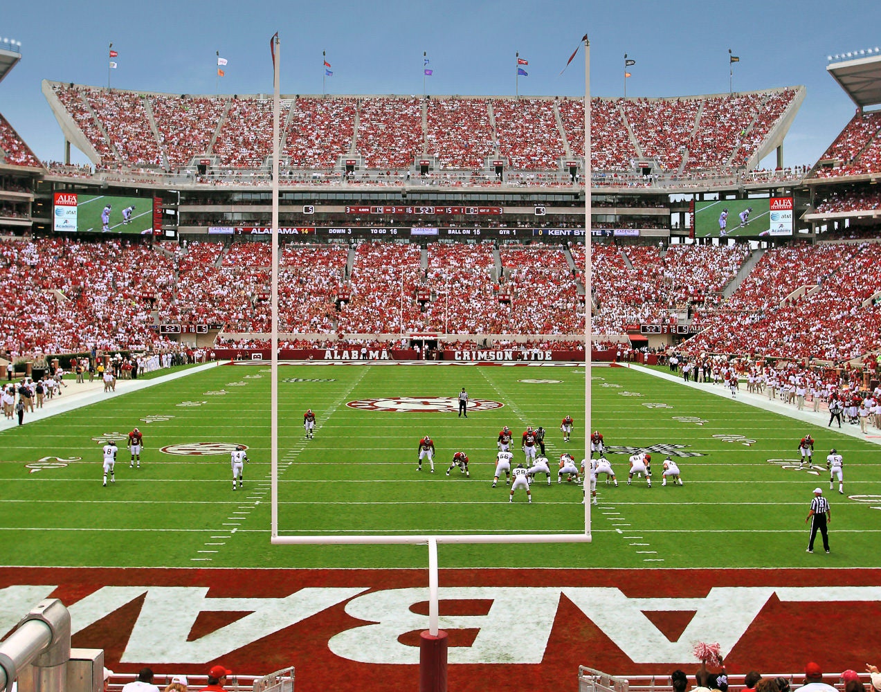 Alabama Crimson Tide Bryant-denny Football Stadium Field Sizes: 8x10 ...