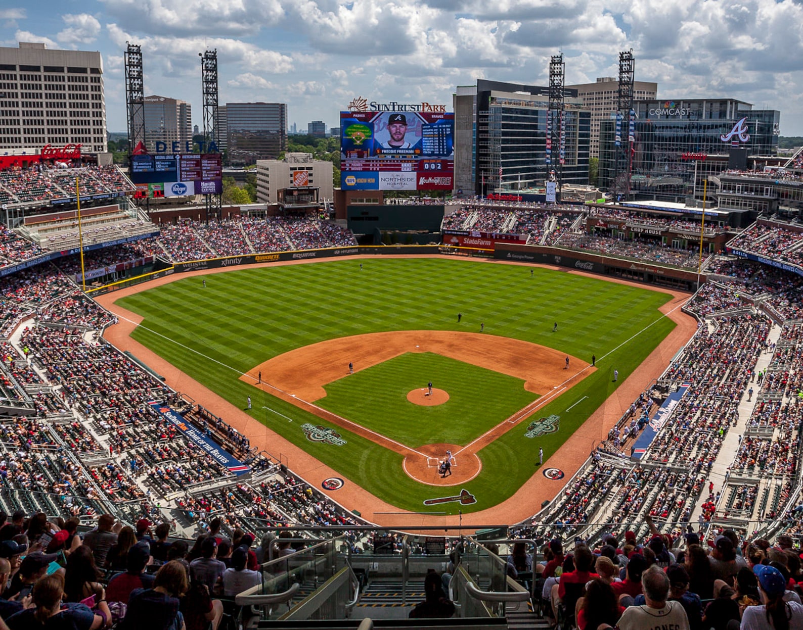 Atlanta Braves Suntrust Park Mlb Baseball Field Sizes 8x10 48x36 Photo