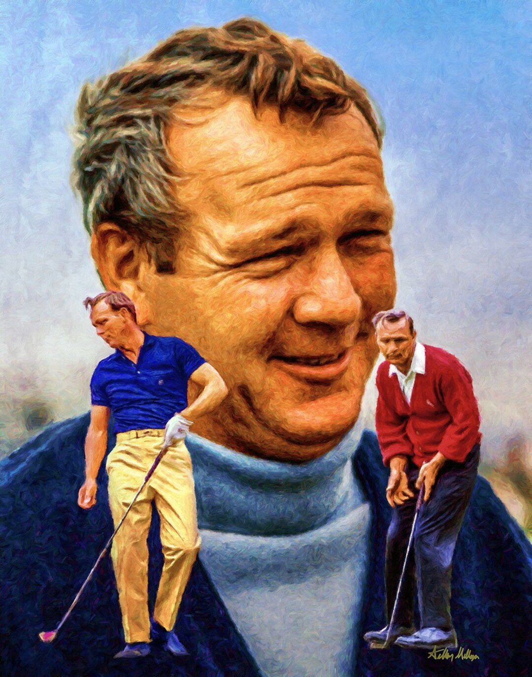 Arnold Palmer PGA Golf Professional Golfer Art Print 11x14 - 48x36 - Etsy