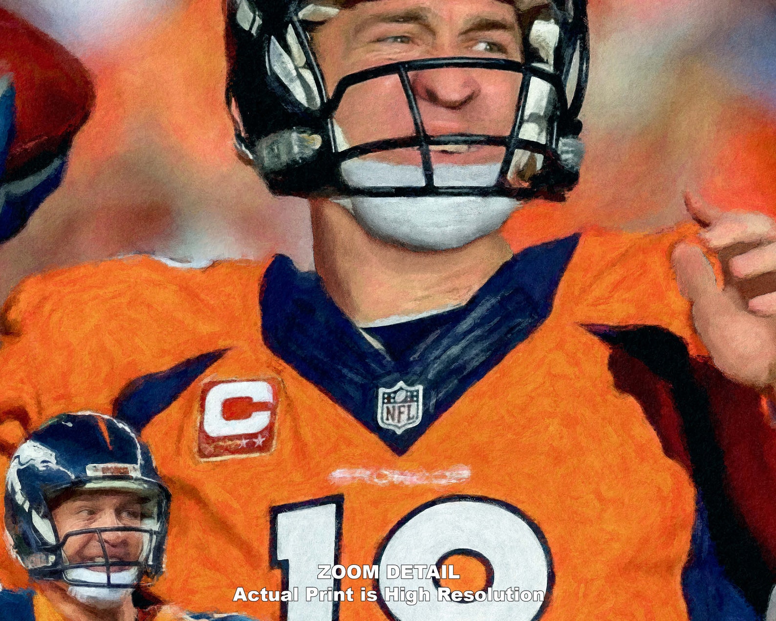 Peyton Manning Denver Broncos NFL Football QB Quarterback Art 1AM3 8x10 ...