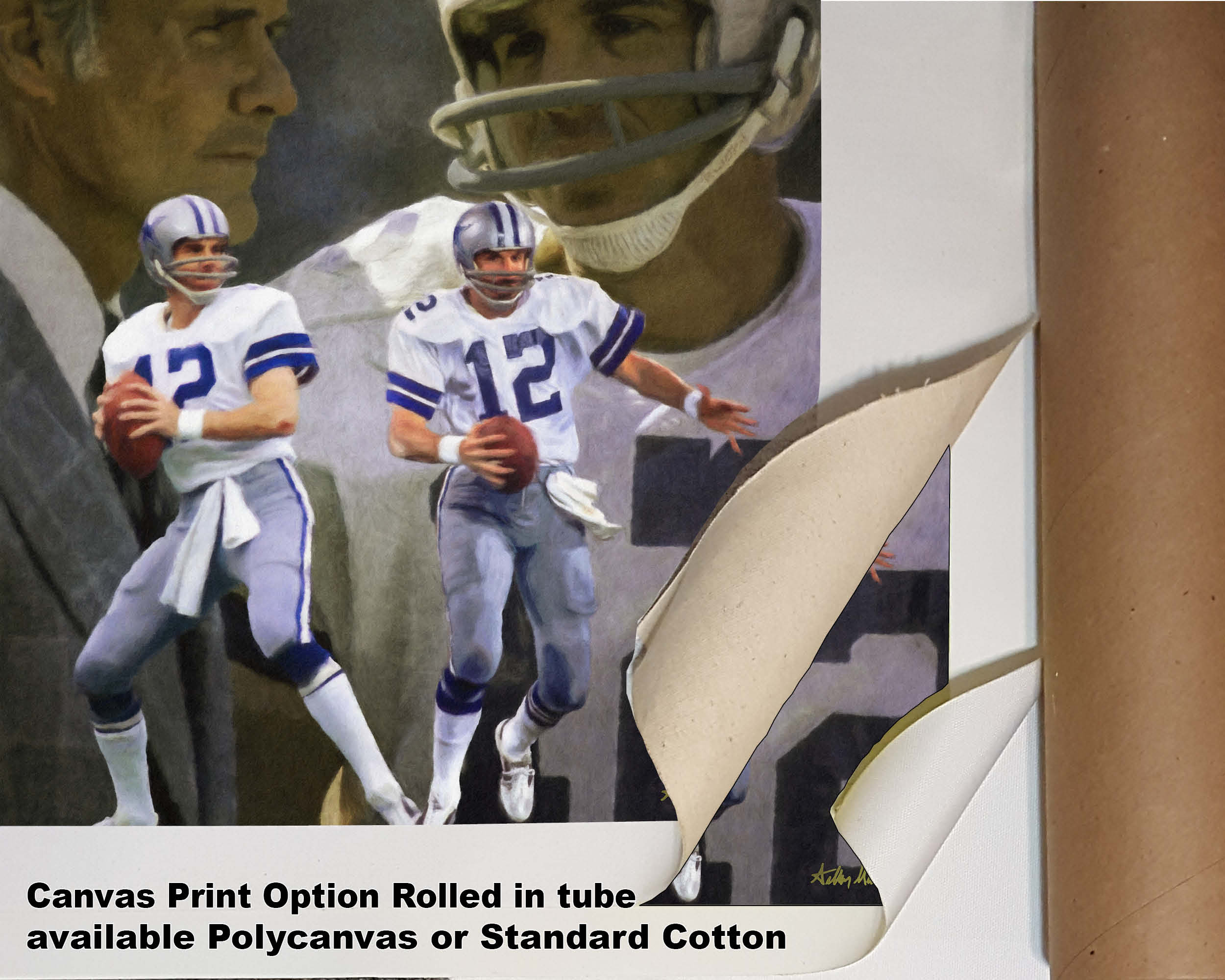 Roger Staubach Dallas Cowboys HOF Super Bowl Champion QB Quarterback ...