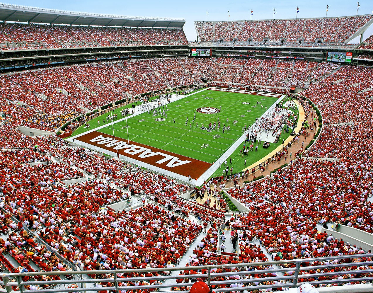Alabama Crimson Tide Bryant-denny Football Stadium Field Sizes: 8x10 ...