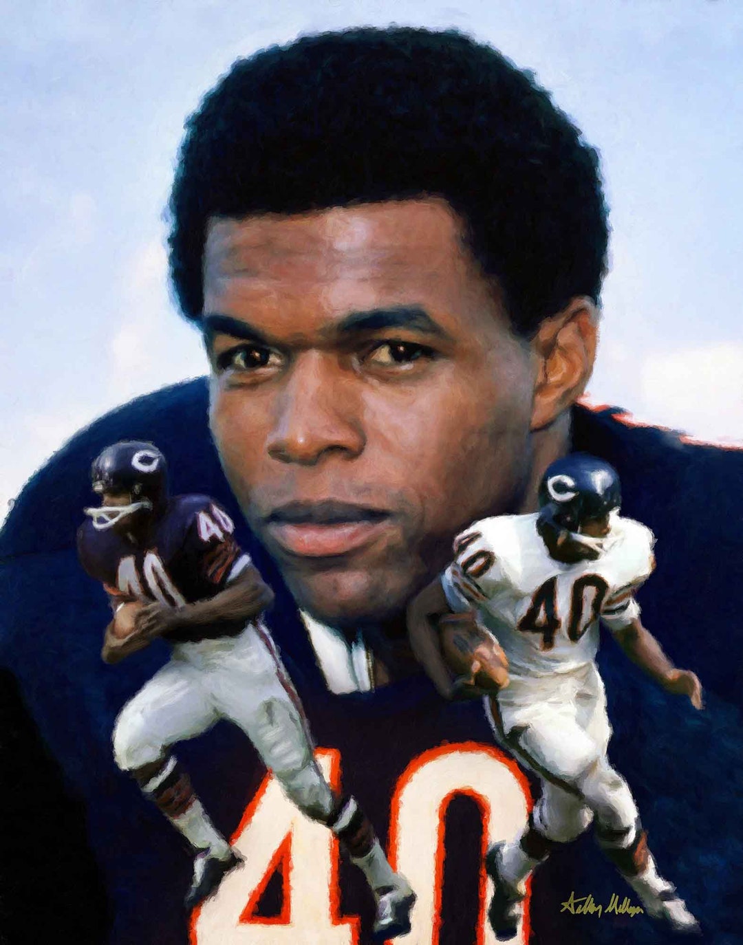 Gale Sayers Chicago Bears Running Back 1AM3 NFL Football 8x10-40x50in ...