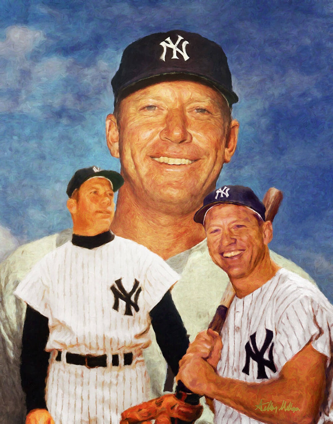 Mickey Mantle NY Yankees New York MLB Baseball Stadium Art Print 2 ...