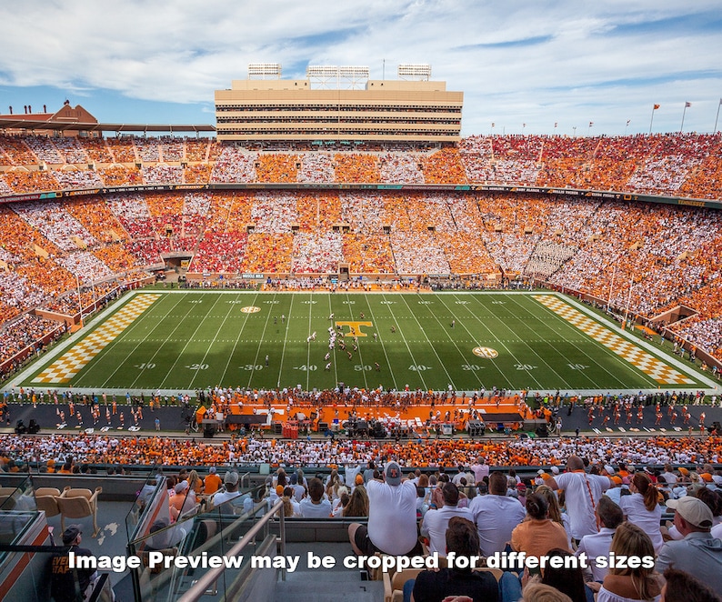 Tennessee Volunteers Neyland Stadium UT Vols NCAA Football Checkerboard ...