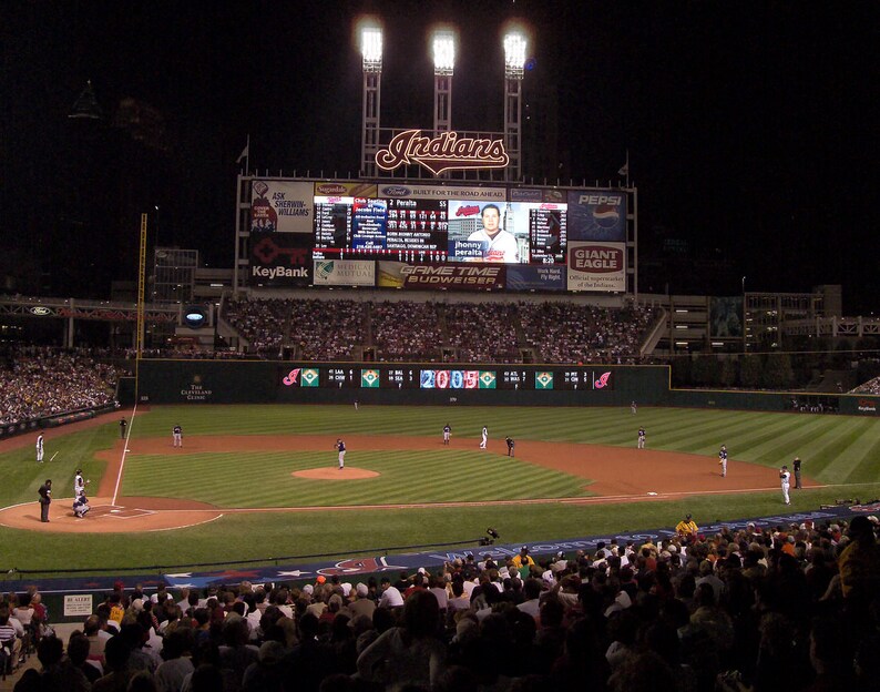Cleveland Indians Baseball Stadium Jacobs Field Ball Park MLB Baseball ...